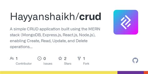 Github Hayyanshaikhcrud A Simple Crud Application Built Using The Mern Stack Mongodb