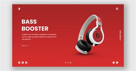 Headphone Hero Header Template Websites Ux And Ui Kits Ft Music And Audio Envato