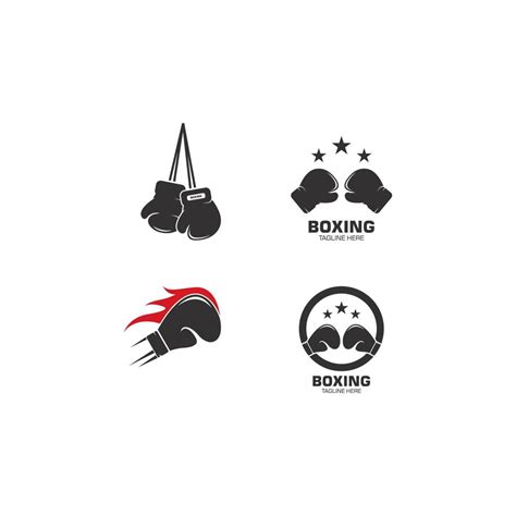 Boxing Gloves Logo Vector Icon Illustration 18883609 Vector Art At Vecteezy