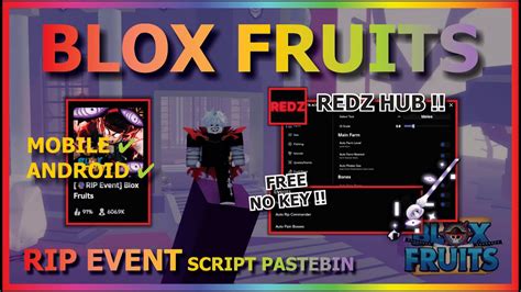Redz Hub Blox Fruits Script No Key Update Rip Event Auto Farm