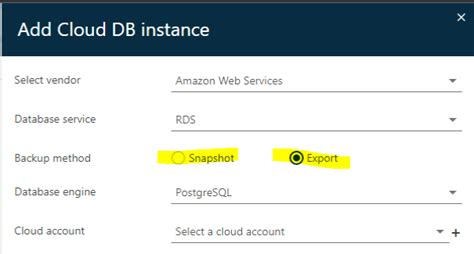 Amazon Cloud DB Instance Backup Method Community