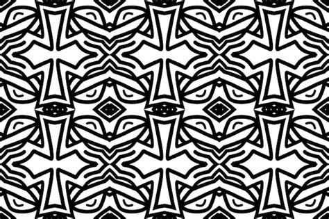 간단한 배경 흑백 원활한 패턴 프리미엄 벡터