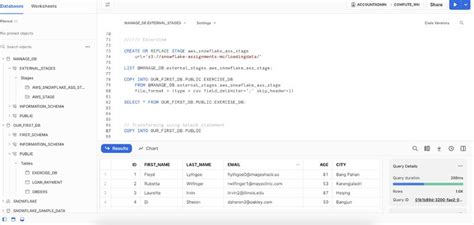 A Demo Shows Copying Data From S3 Aws To A Table In Snowflake The Code Is Written Directly In