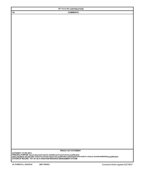 Af Form 8a Certificate Of Universal Aircrew Qualification Finder Doc
