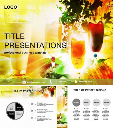 Refreshing Drinks Powerpoint Template Download Now
