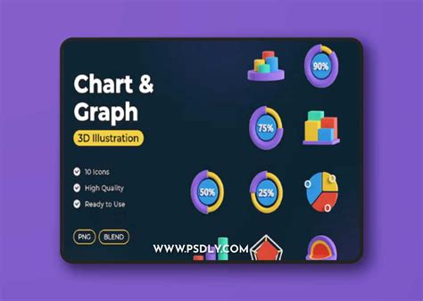 Chart And Graph 3d Icons