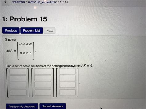 Solved Let A 6 4 2 2 9 6 3 3 Find A Set Of Basic Chegg Com