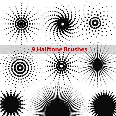 Halftone Dots Photoshop Brushes Photoshop Free Brushes 123Freebrushes
