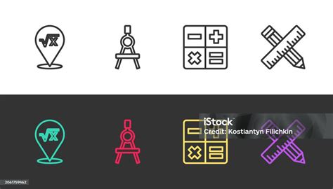 Set Line Square Root Of X Glyph Drawing Compass Calculator And Crossed