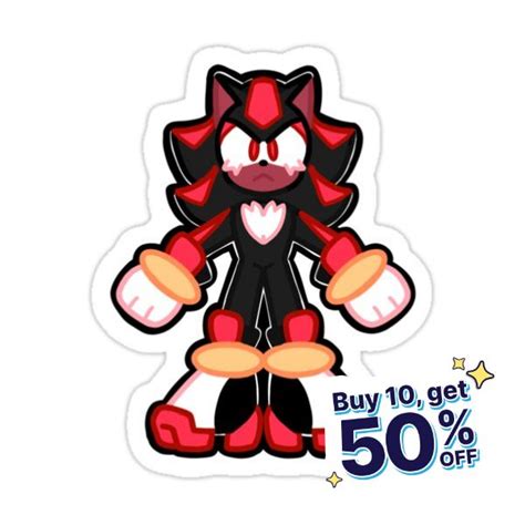 Chibi Shadow The Hedgehog Sticker By Kraitstoxins Shadow The Hedgehog