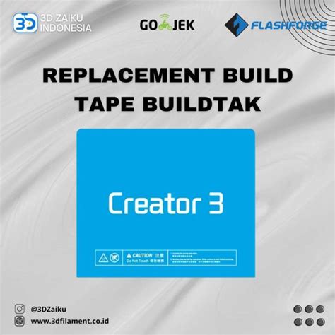Promo Original Flashforge Creator 3 Replacement Build Tape Buildtak