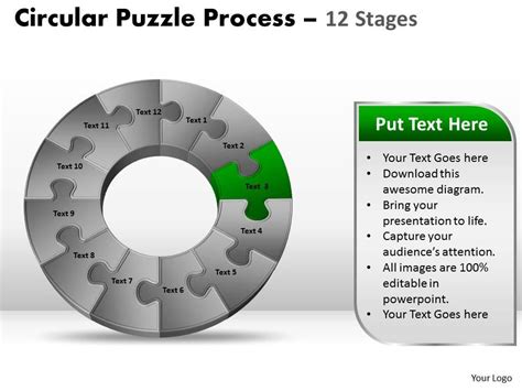 Components Flow Circular Puzzle Process PowerPoint Presentation Sample Example Of PPT