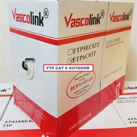 Vascolink FTP Cable Cat6 Cat 6 Outdoor STP Outdoor LAN Cable Shopee