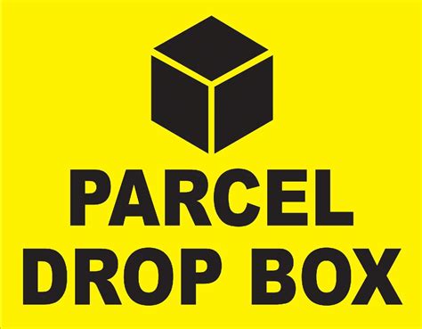 Leave Parcel Delivery Drop Box Deliveries Sign Notice Business Office Home Retail Printed