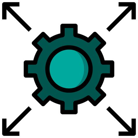 Scalability Icon Download In Colored Outline Style