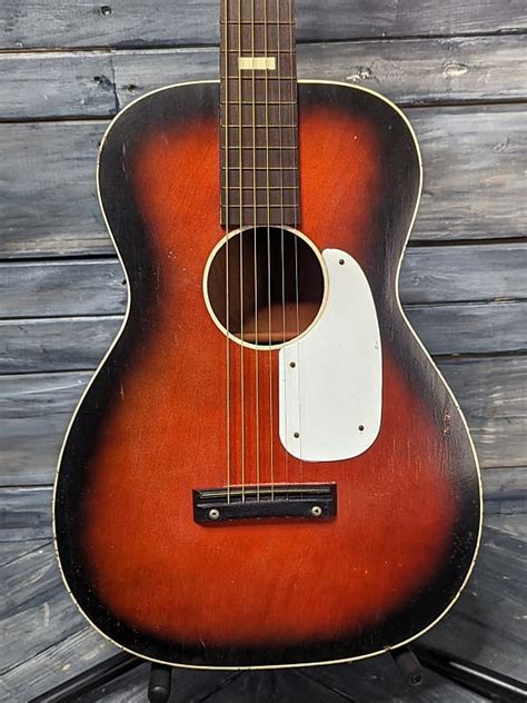 Used Airline Vintage Parlor Acoustic Guitar Reverb