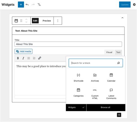 Improve Widget Discovery And Recognition · Issue 25959 · Wordpress