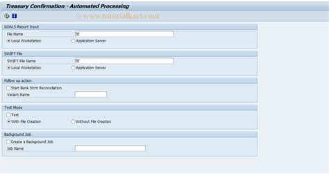 Fmfg Auto Tc Sap Tcode Treasury Confirmation Automated
