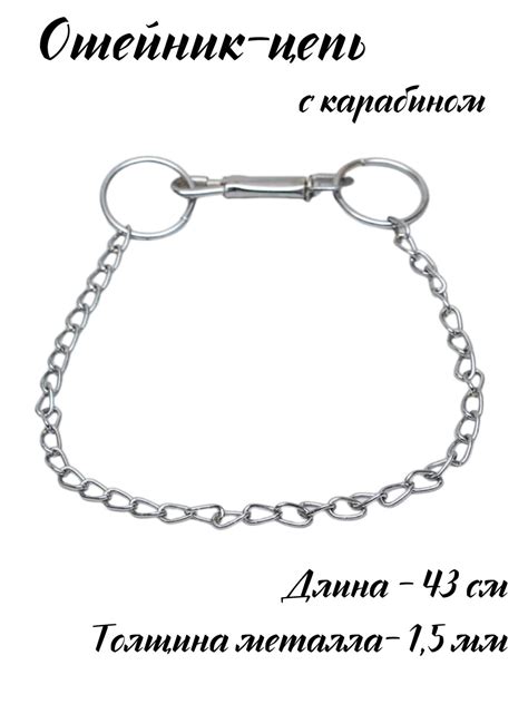 Строгий металлический ошейник цепь для дрессировки прогулки собаки 43