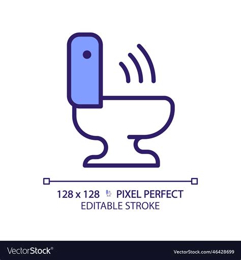 Automatic Flush Pixel Perfect Rgb Color Icon Vector Image
