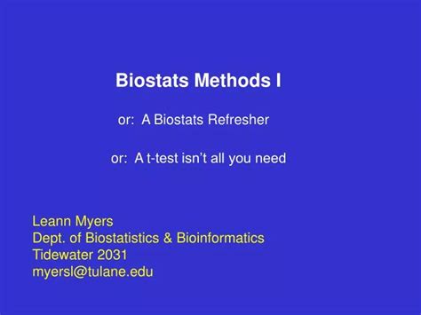 Ppt Biostats Methods I Powerpoint Presentation Free Download Id