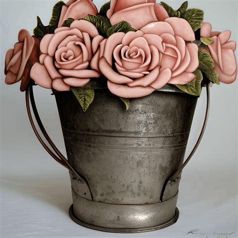 Vintage Metal Bucket Graphic · Creative Fabrica