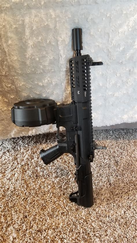 My Arp 9 With Ace Tech Tracer Unit And Classic Army Drum Mag R Airsoft