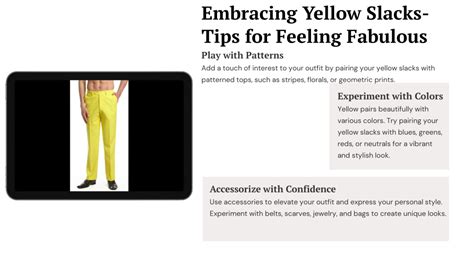 Ppt Vibrant Versatility Yellow Dress Slacks For Every Occasion