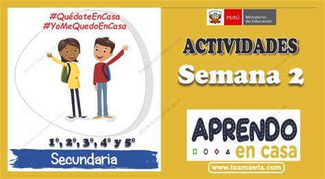 Aprendo En Casa Secundaria Actividades Y Recursos Semana 2