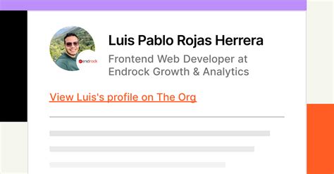 Luis Pablo Rojas Herrera Frontend Web Developer At Endrock Growth
