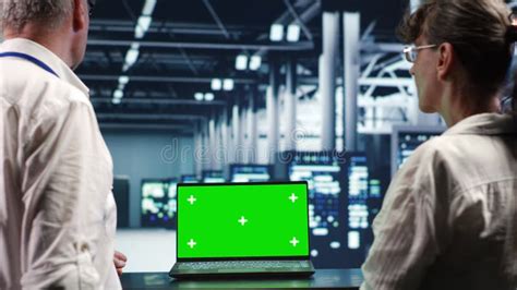 Mockup Laptop Server Units Crosschecking Stock Video Video Of