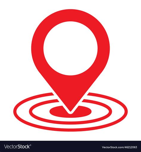 Earthquake Location Icon Map Pin And Royalty Free Vector