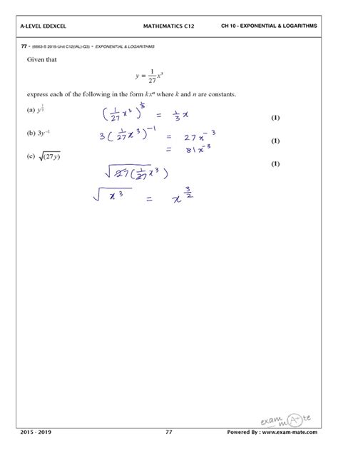 Exponential And Log Past Year Pdf Discrete Mathematics Functions And Mappings