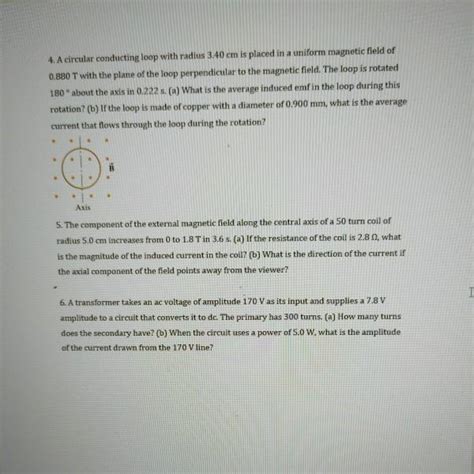 Solved 4 A Circular Conducting Loop With Radius 3 40 Cm Is