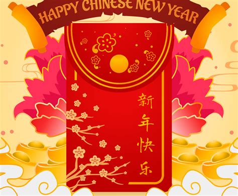 Red Pocket Chinese New Year Concept Vector Art And Graphics