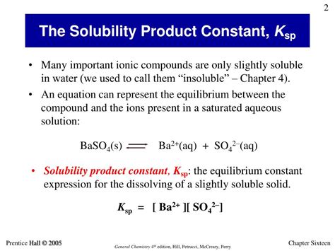 Ppt More Equilibria In Aqueous Solutions Slightly Soluble Salts And