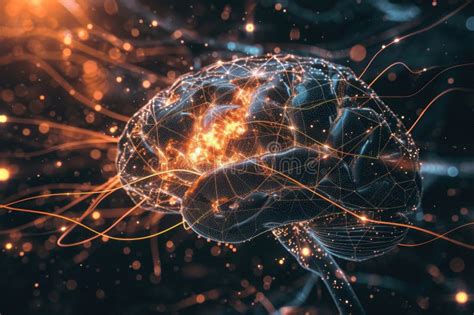 Neural Network In The Form Of A Brain Stock Illustration Illustration