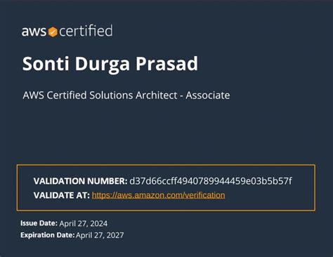 Durga Prasad On Linkedin Awscertified Aws Amazonwebservices
