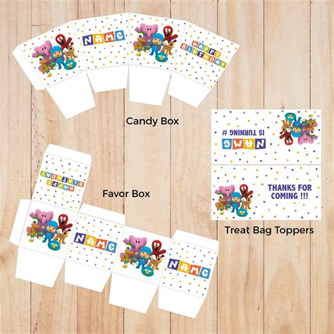 Pocoyo Birthday Party Set Pocoyo Digital Printable Party Etsy