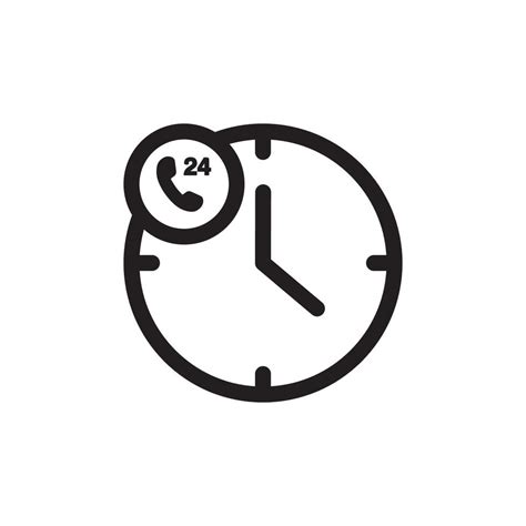 Call 24 Hours Icon Eps 10 10737962 Vector Art At Vecteezy