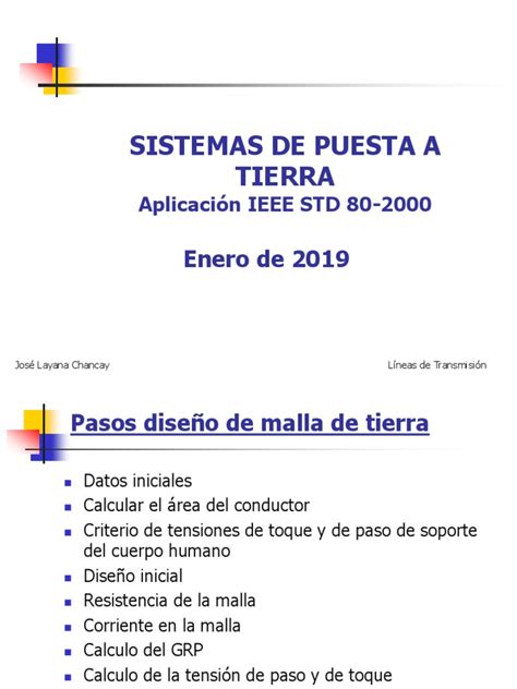 17 Sistema Puesta Tierra Norma Ieee Std 80 2000 Pdf Resistencia