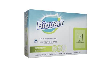 Sacs Compostables 7 Litres BIOVERT Biodegradable Cleaning Products