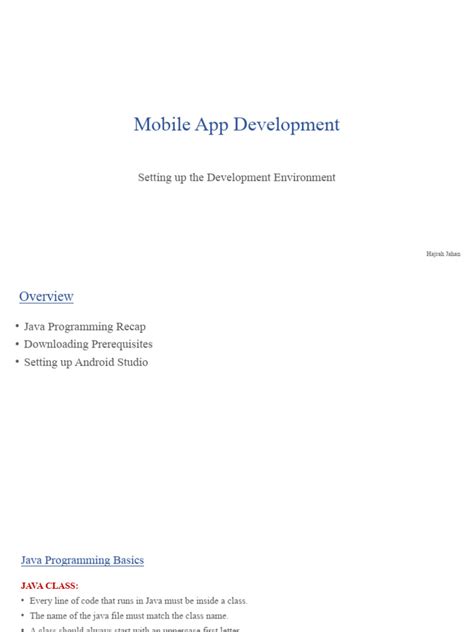 setting up the development environment pdf android operating system java programming