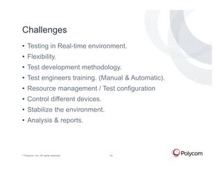 Polycom Automation Framework Polycom PDF Computer Software And Applications Computing