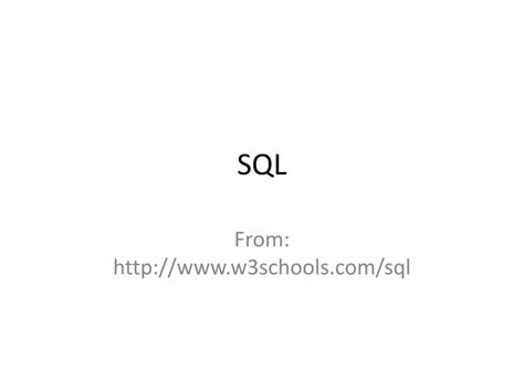 Ppt Sql Powerpoint Presentation Free Download Id 5322975