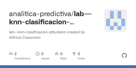 GitHub Analitica Predictiva Lab Knn Clasificacion Jdbuilesm Lab