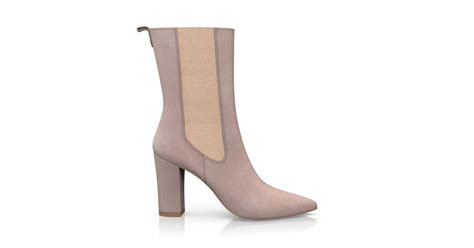 Pointed Toe High Heel Ankle Boots 49615 Girotti
