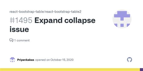 Expand Collapse Issue Issue React Bootstrap Table React Bootstrap Table GitHub