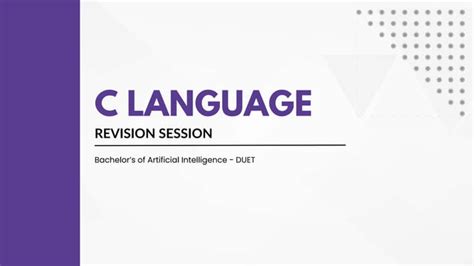 C Language Basics Programming Fundamentals Ppt