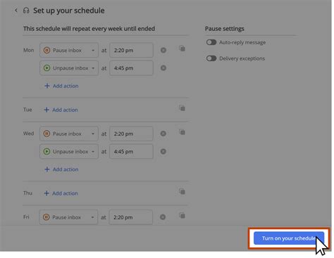 How To Set Up Focus Time With Inbox Pause Boomerang For Outlook Help